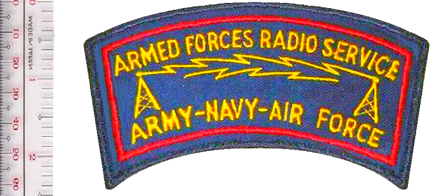 US Army Armed Forces AFRS Armed Forces Radio Service Patch vel hooks NO ...