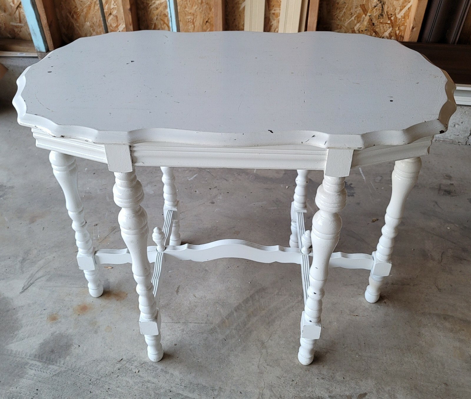 Vintage White Wood Table | eBay