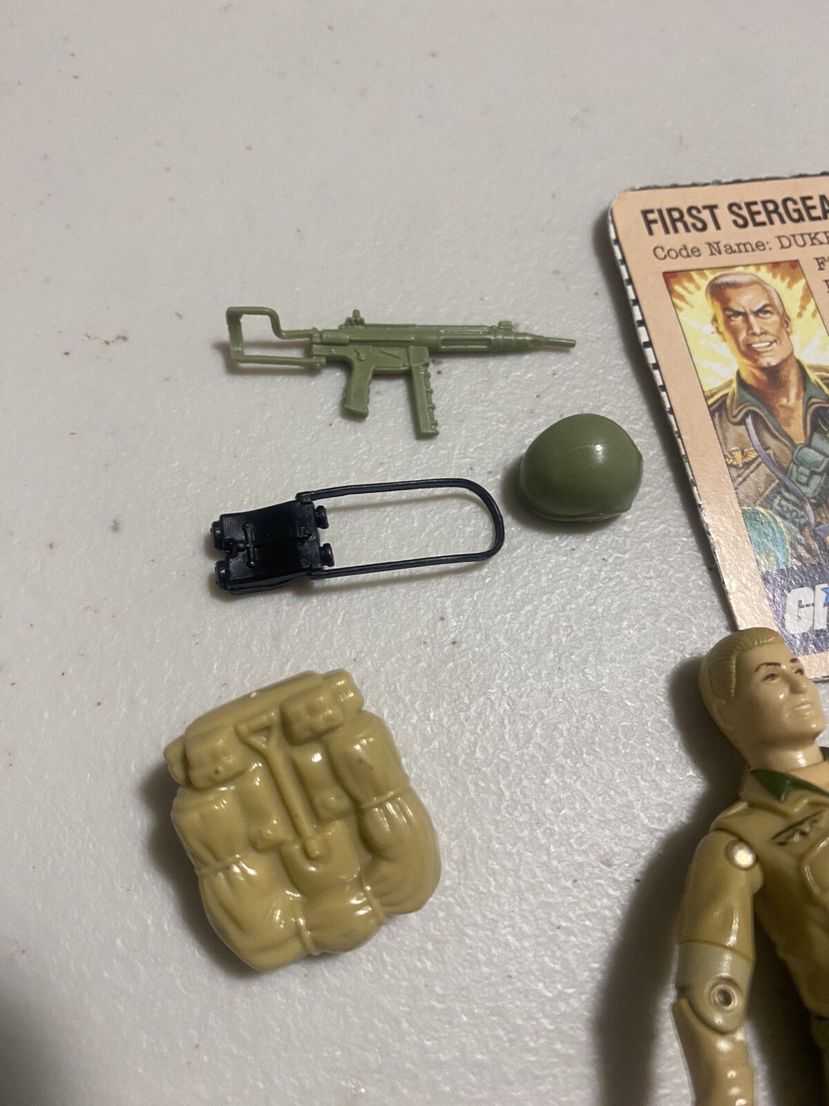 Vintage GI JOE -1983 DUKE - MAIL AWAY - chipped crotch missing flag ...