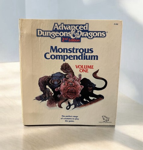 Advanced Dungeons and Dragons 2nd Ed. Monstrous Compendium Vol. 1 & 2 ...