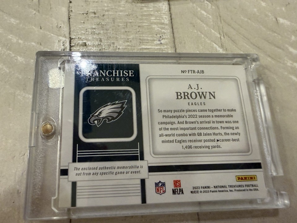 2022 Franchise Treasures AJ Brown Jersey 10/25 Philadelphia Eagles | eBay