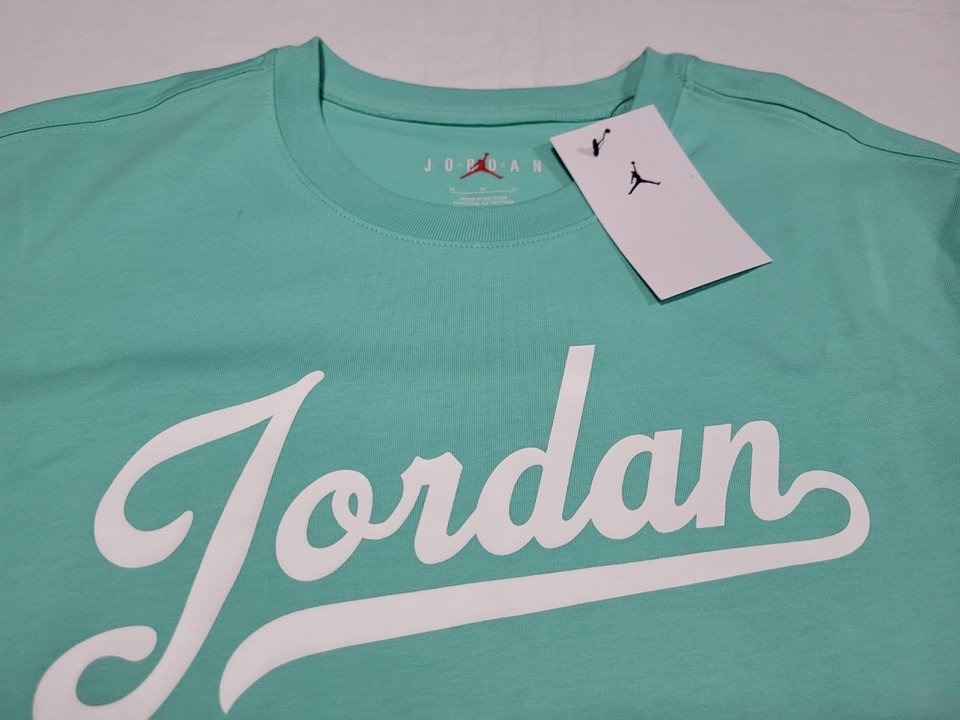 Nike Air Jordan Cursive Logo North Carolina UNC Shirt FN5958-349 SZ ...