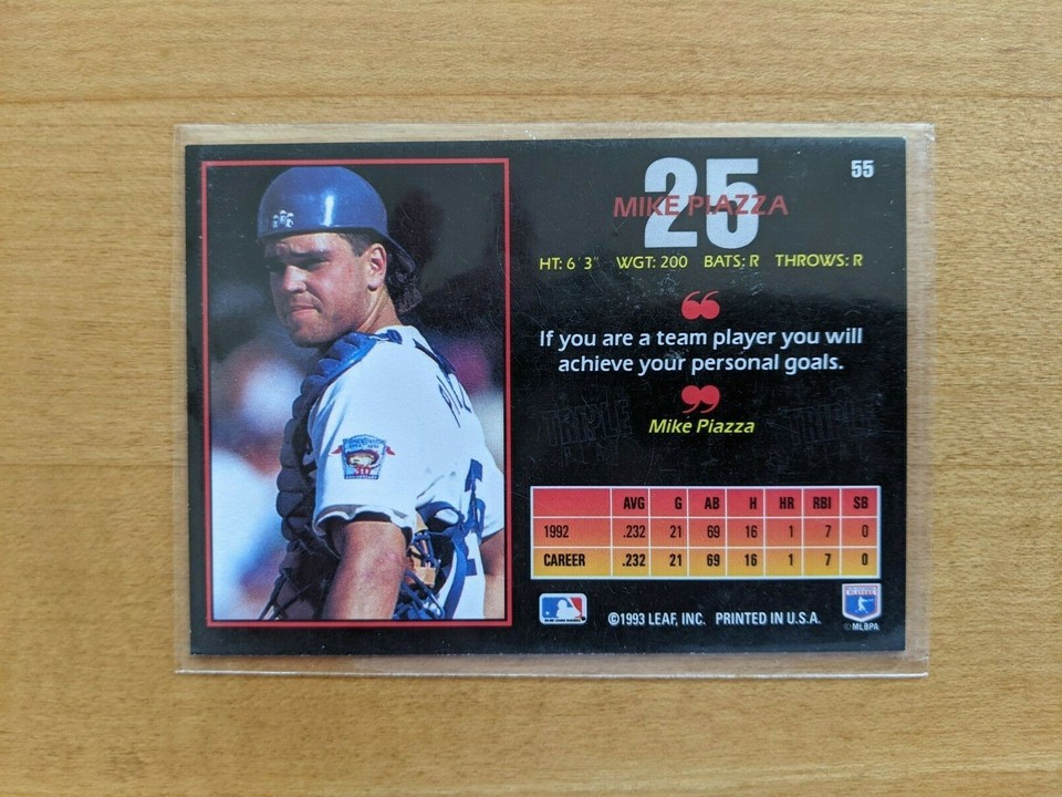1993 LEAF Triple Play Mike Piazza #55 HOF - MINT | eBay
