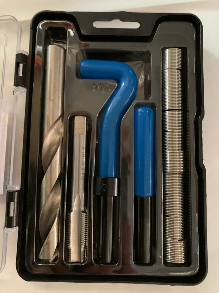 M10 x 1 M12 & M14 x 1.25 Helicoil Spark Plug Thread Repair Kit Wire ...