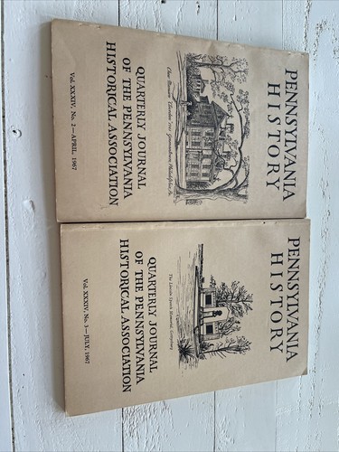 2 Quarterly Journals Of The Pennsylvania Historial Association April ...