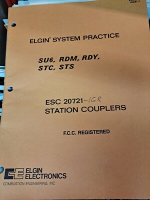 Elgin Electronics System Practice ESC 20721 Station Coupler Manual | eBay