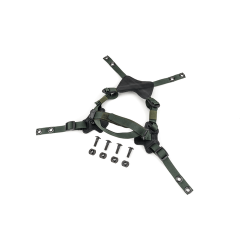 Black LWH PASGT MICH ACH Helmet 4-Point Retention Chin Strap X Harness ...