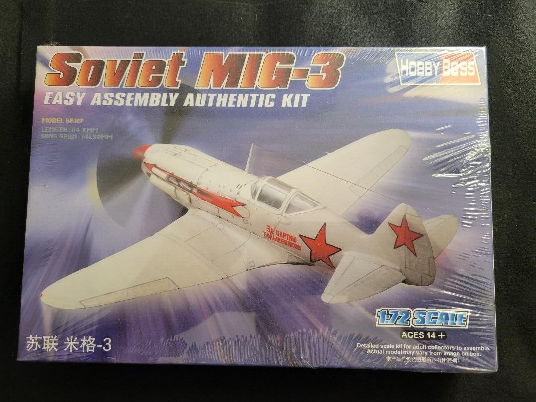 Brand New! Factory Sealed! Hobby Boss 1/72 Scale Soviet Mig-3 Model Kit ...