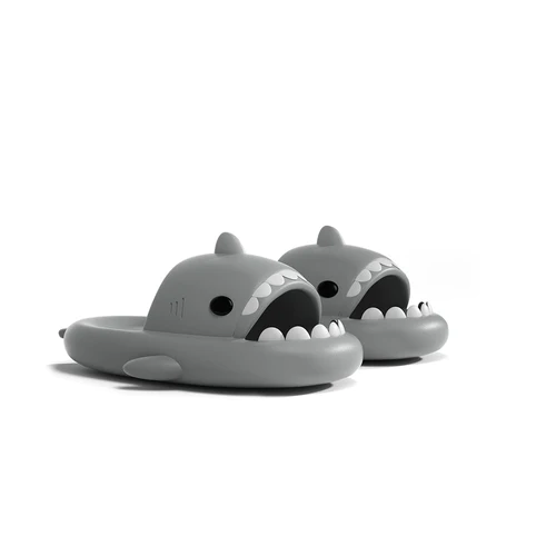 Hello Slippers Shark Slides (Light Gray) 4.5-6 | eBay