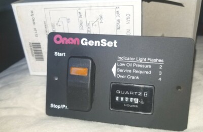 ONAN ANALOG HOUR METER & REMOTE START SWITCH PANEL GAS LP PROPANE ...