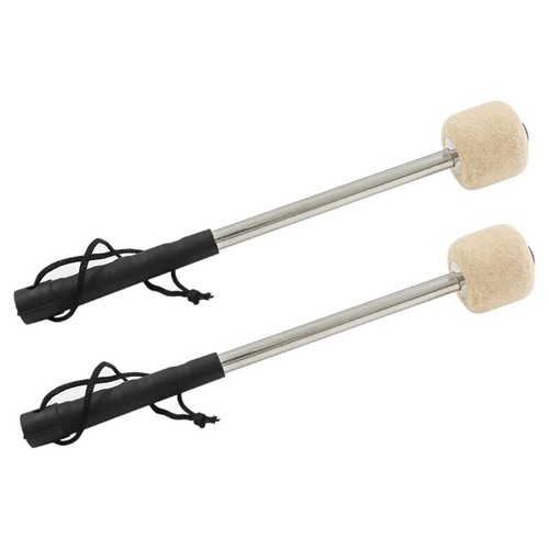 2 Pcs 12.5Inch Bass Steel Drum Mallets,Wool Felt Drum Sticks with ...