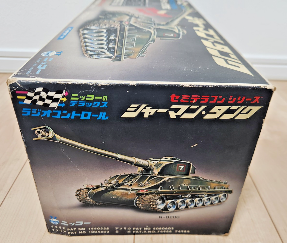Vintage Nikko R/C M4 Sherman Tank USA Military 1/24 MIB Taiyo Tyco ...