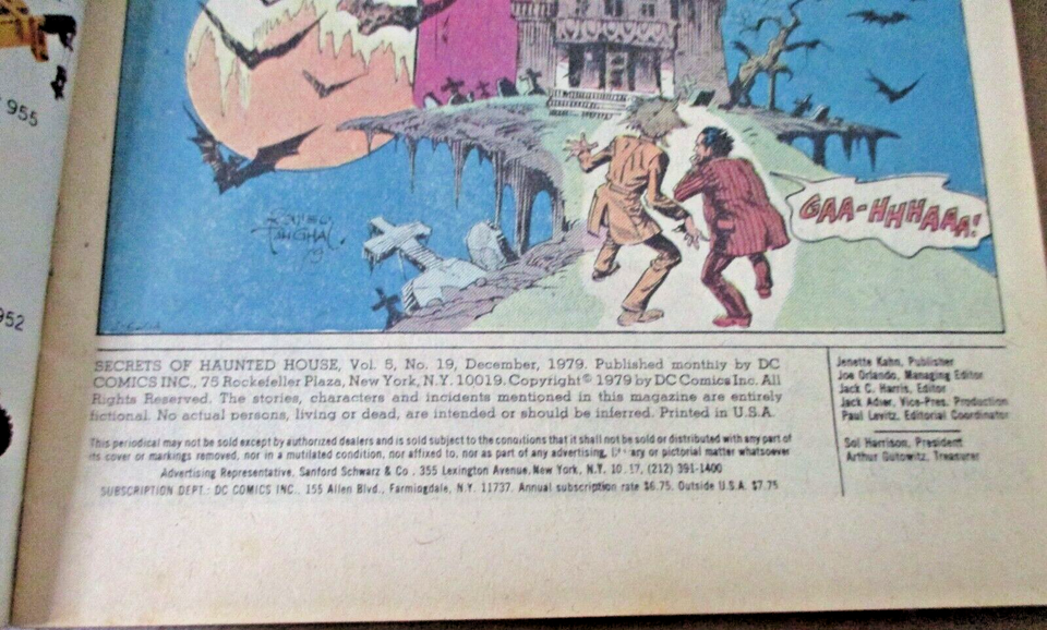 Vintage! The Secrets of Haunted House! Comic Book! DC Comics! December 1979 #19 | eBay