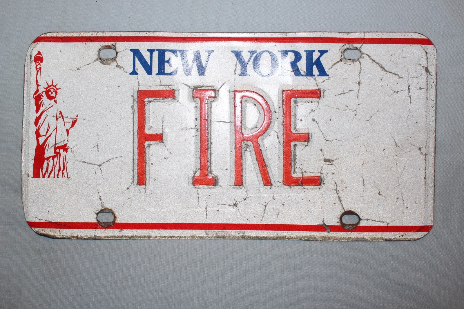 RARE New York State Statue Of Liberty License Plate - FIRE | eBay