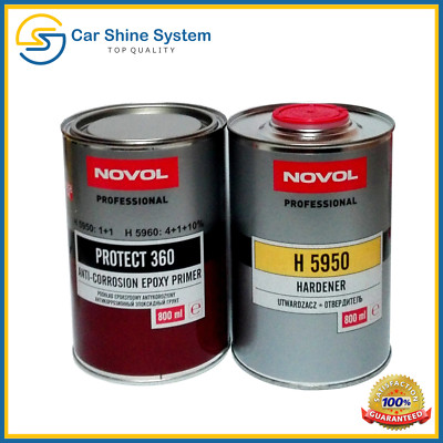 Epoxy Primer Black Paint Anti-Corrosion 2K 1.6L 1:1 Novol Protect 360 ...