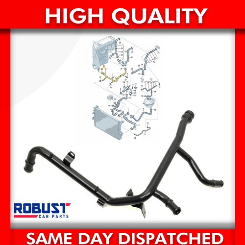 METAL COOLANT PIPE FOR VW T5 TRANSPORTER 1.9 TDI 038121065CE (2003-2009 ...