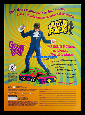 Austin Powers Figure Statue Dark Horse Comics 1999 Print Magazine Ad ...
