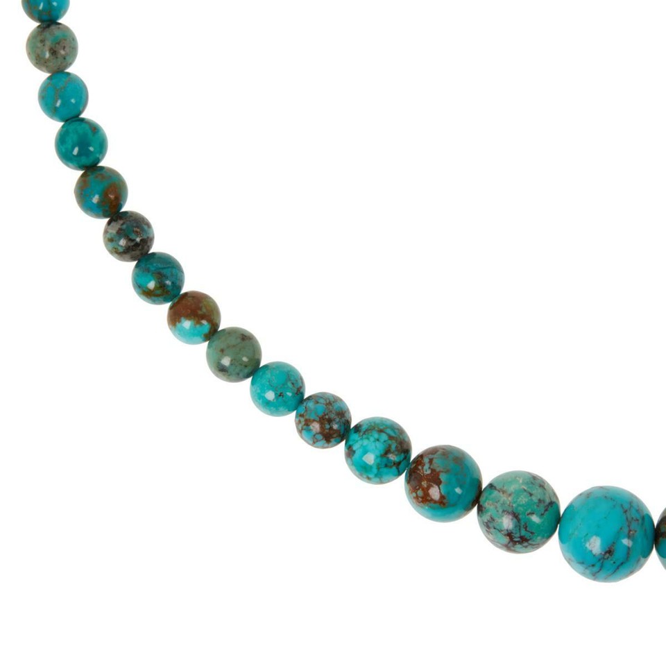 Jay King Sterling Silver Red Skin Turquoise Graduated Bead Necklace 18 ...