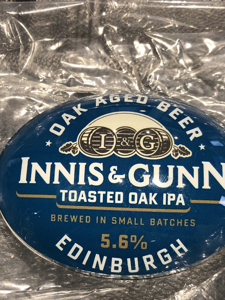 Innis & Gunn Toasted Oak IPA Oval Pump Badge Fish Eye Pub Bar | eBay UK
