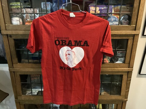 President Barack Obama Red HYDE PARK JERZEES Women’s T-shirt SZ S ...