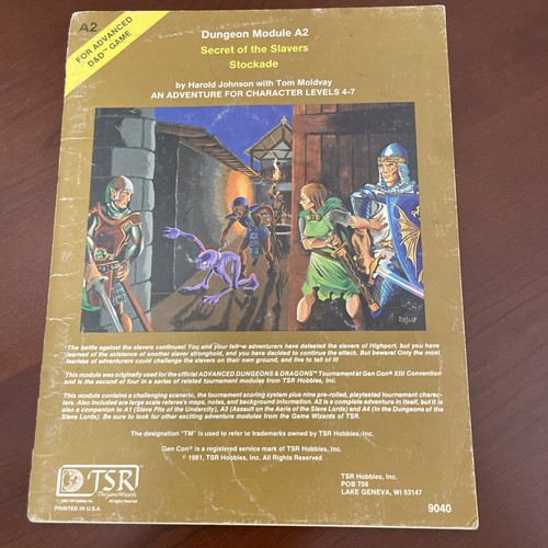 AD&D Module A2 - Secret of the Slavers Stockade - Dungeons & Dragons ...