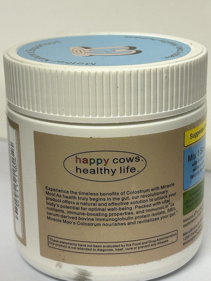 Miracle Moo Bovine Colostrum Supplement Unflavoured 60 Servings 108g ...