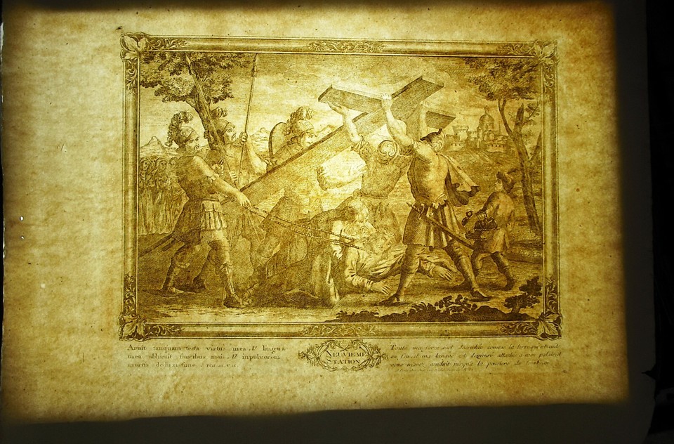 Path Cross Original Engraving 18th Ninth Stations Of Christ via Crucis ...