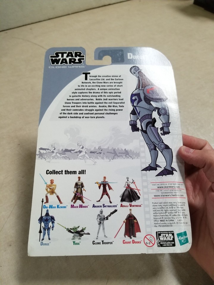 Star Wars The Clone Wars Durge Action Figure 2003 Cartoon Network ...