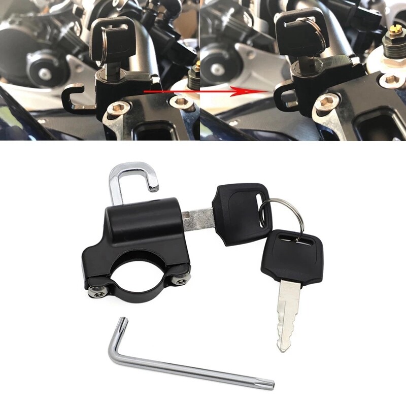 Universal Motorcycle Helmet Lock Motorbike Hanging Hook Keys Set ...