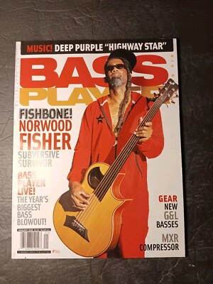 BASS PLAYER MAGAZINE JAN 2012 FISHBONE NORWOOD FISHER DEEP PURPLE ...