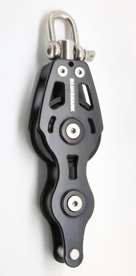 BLUESHARK 75mm Single Swivel Aluminum Becket Fiddle Sailing Block 2781 ...