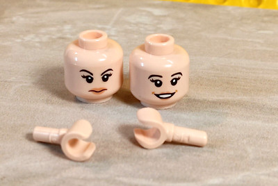 LEGO Minifigure Flesh Head Light Nougat With Hands Two Faces One Head ...