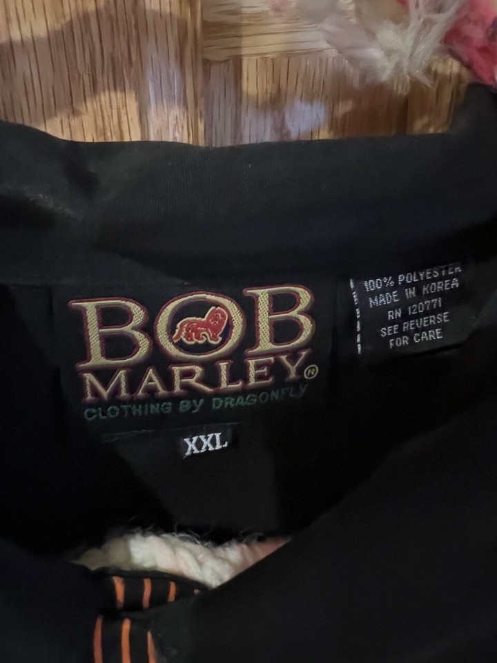 Bob Marley Button Down Club Shirt Dragonfly Rasta Jamaica Reggae One ...