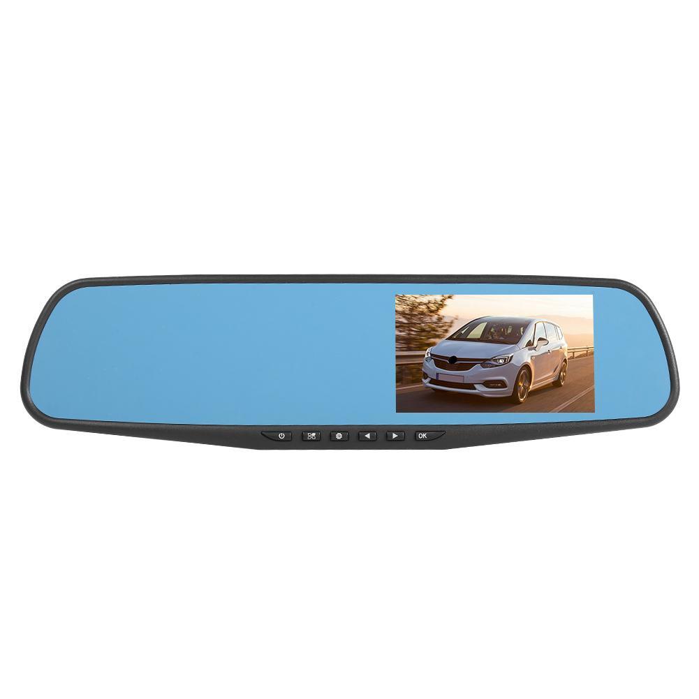 Q103B Rearview Mirror Car DVR Camera 4.3 inch IPS 1080p Dual Lens ...