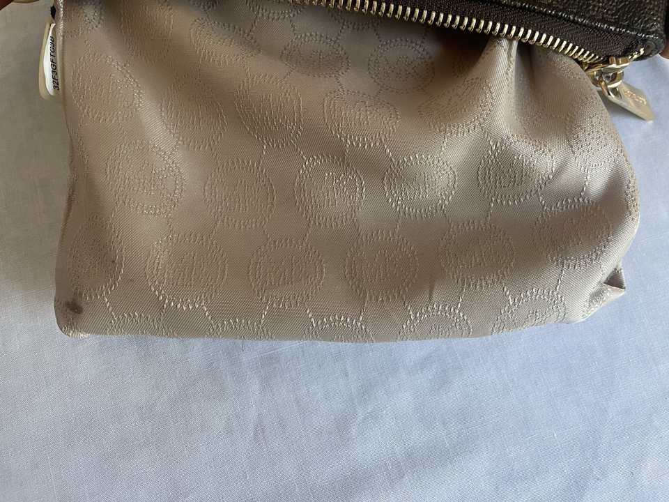 Michael Kors Monogram Fulton Crossbody purse brown adjustable strap | eBay
