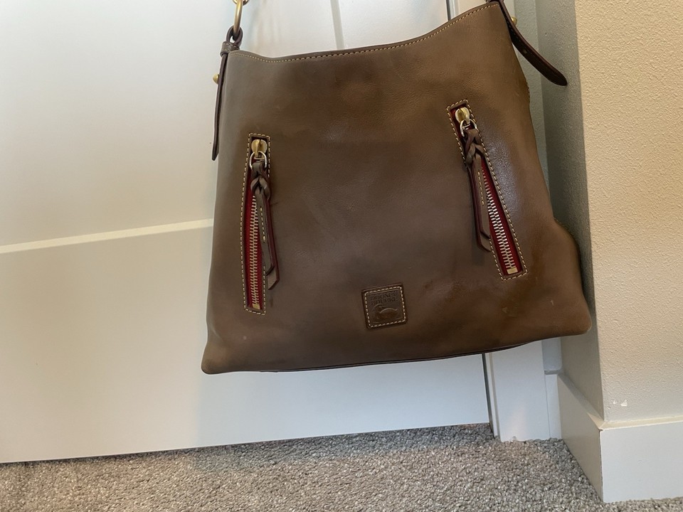 Dooney & Bourke Cooper Elephant Shoulder bag Italian Florentine Leather ...