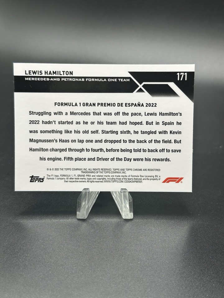 2023 Topps Chrome F1 #171 Lewis Hamilton Chrome Mercedes Petronas | eBay