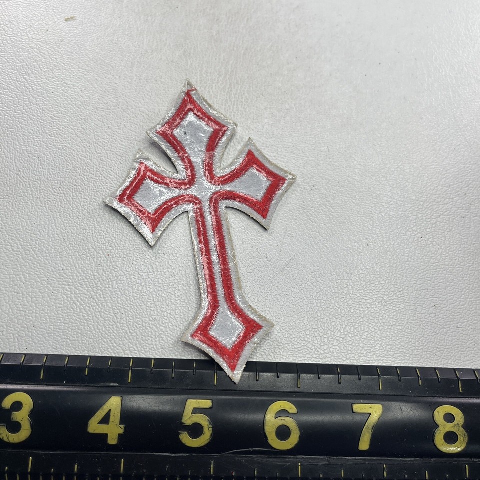 Fancy Red & Black Cross Patch B032 | eBay