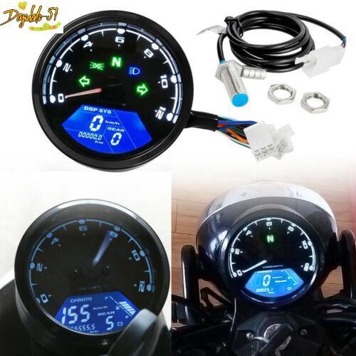 LCD Digital Speedometer Tachometer Gauge Odometer For Harley Electra ...