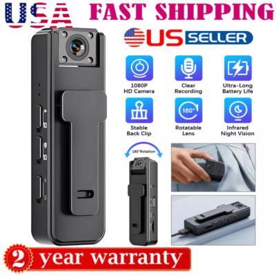 HD Mini Police Body Camera 1080P Video Audio Recorder Pocket Night ...