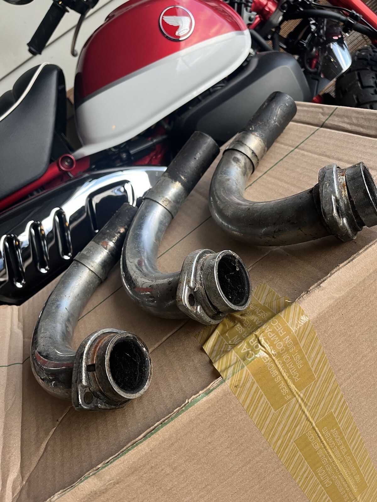 Kawasaki H2 Exhaust Pipe Down Pipes Set 1974 H2B 1975 H2C H2 750 Triple ...