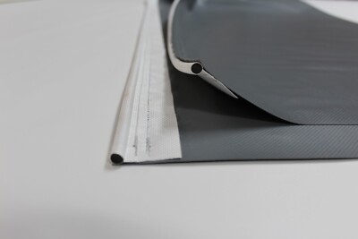 Plane mit Keder – Wohnwagenschürze grau, PVC 680g/m², Keder 8,5 mm ...