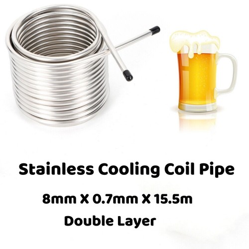 50' Stainless Steel Wort Chiller Cooling Coil Pipe Home Brewing Beer ...