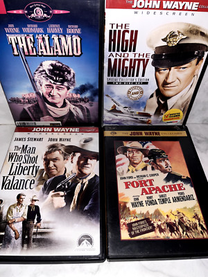 Western Cowboy DVD Bundle Lot John Wayne movies The Alamo, The high and ...