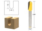 1Pcs 1/4 Inch Shank Core Box Router Bit - Long Reach - 3/8 Inch(W) x 3/ ...