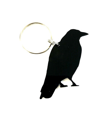 Crow Bird Keyring Keychain Bag Charm Gift In Black Acrylic Gift | eBay