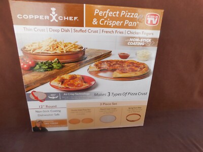 Perfect Pizza & Crisper Pan Copper Chef NIP | eBay