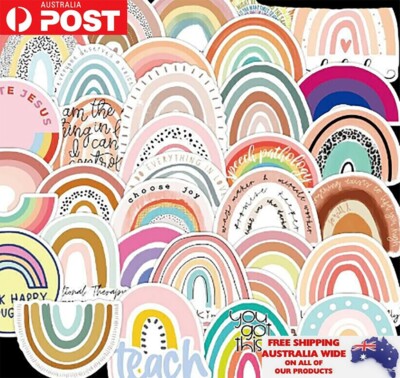 50x VSCO Rainbow Cute Sticker Pack Waterproof Graffiti Decal Fun Phone ...