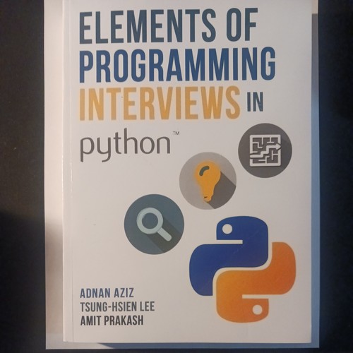 Elements of Programming Interviews in Python: The Insiders' Guide | eBay