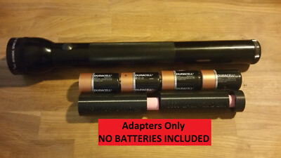 2x 18650 Li-Ion to 4D-Cell Maglite ADAPTER - Flashlight conversion w ...